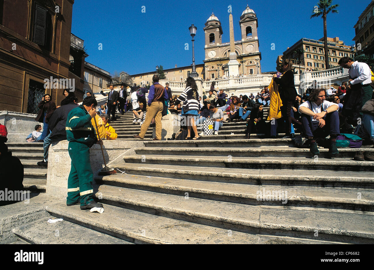 LAZIO ROME SPANISH STEPS: Steps of the Trinity 'DEI MONTI Stock Photo ...