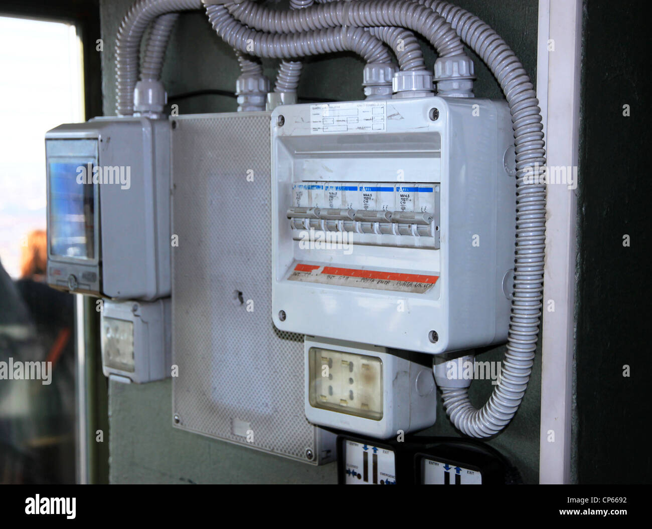 An electrical panel in Italy Stock Photo - Alamy