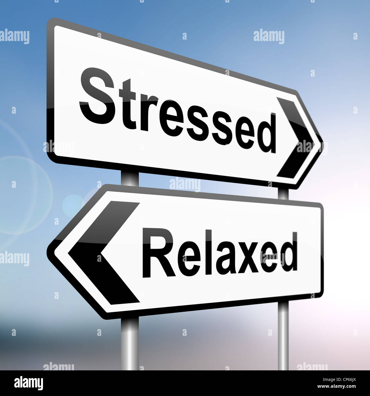 Stressed or relaxed Stock Photo - Alamy