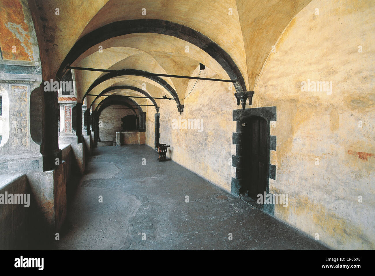 VALLE D'AOSTA ISSOGNE Challant CASTLE OF THE SECOND FLOOR PORCH Stock ...