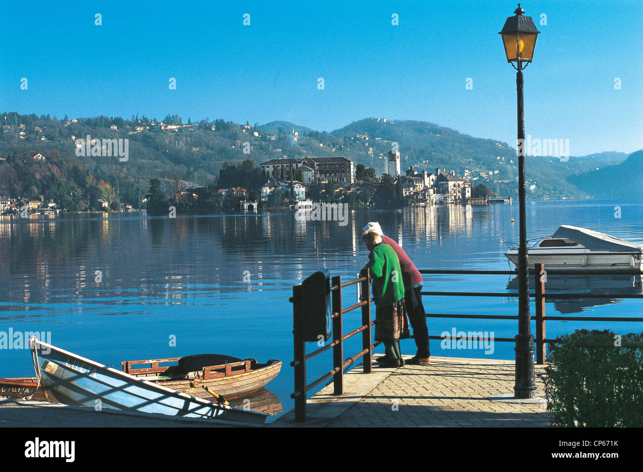 Piedmont Lake Orta San Giulio From The Island Of Pella Stock Photo - Alamy