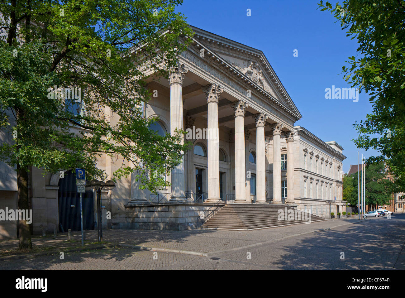 The state parliament in the former Leineschloss / Leine Castle in ...