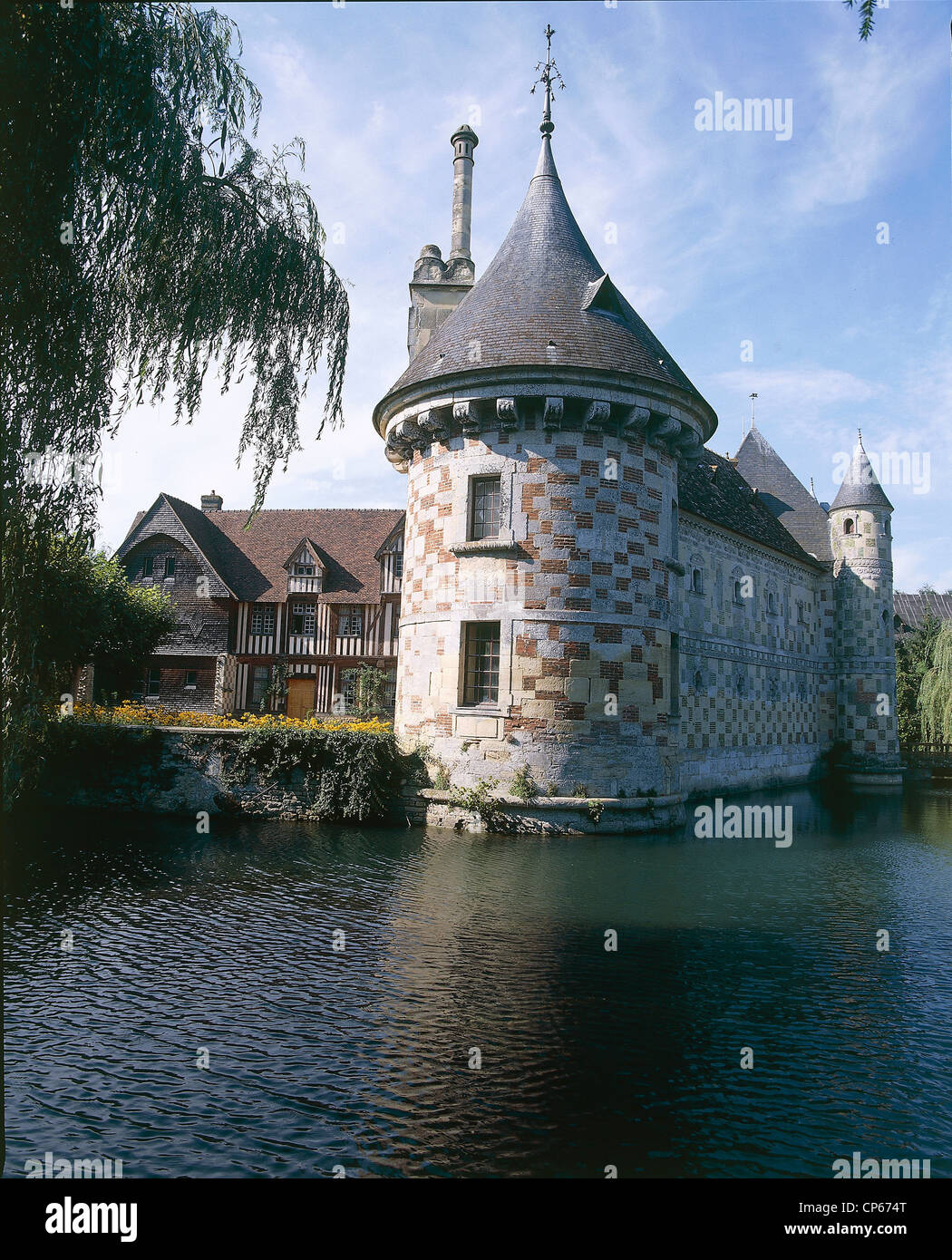France - Basse-Normandie - Castle of Saint Germain de Livet, built ...