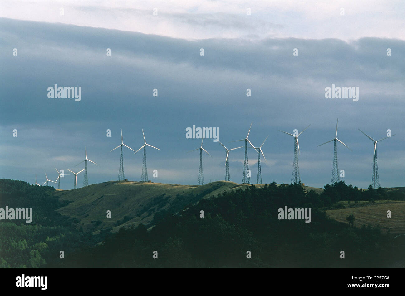Puglia - Monti Daunia - Pale wind energy Stock Photo - Alamy