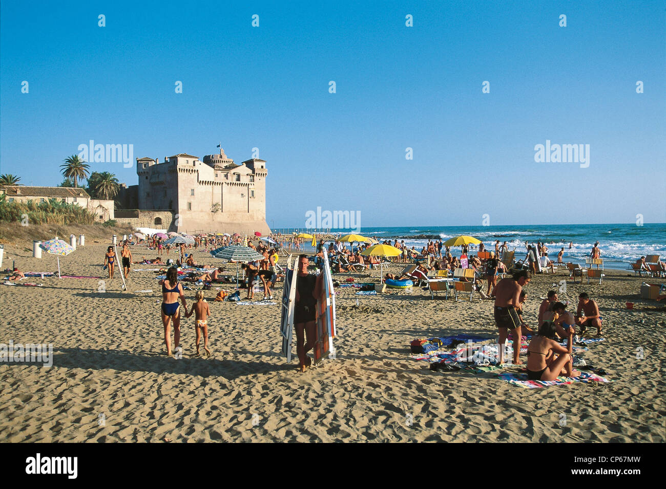 LAZIO BEACH AND SANTA MARINELLA Santa Severa Castle Stock Photo - Alamy