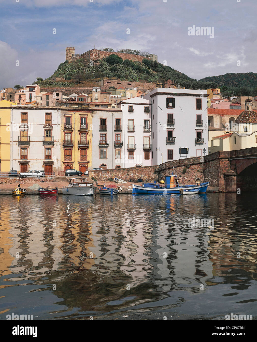 Italy - Sardinia Region - Bosa - View of the Serravalle Castle Stock ...