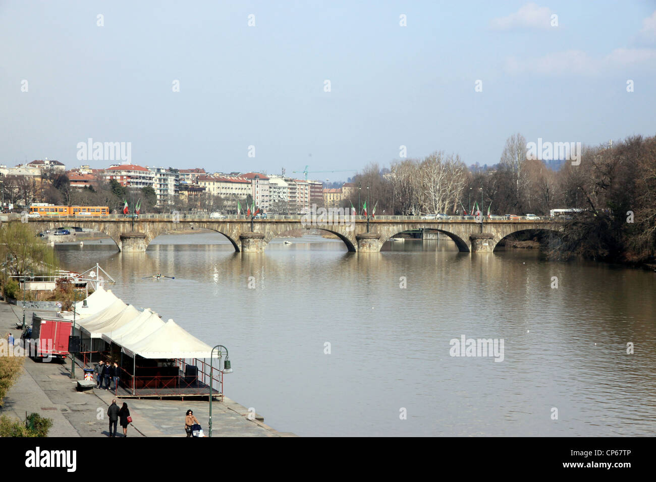 A view of the Po river in Turin, Italy Stock Photo - Alamy