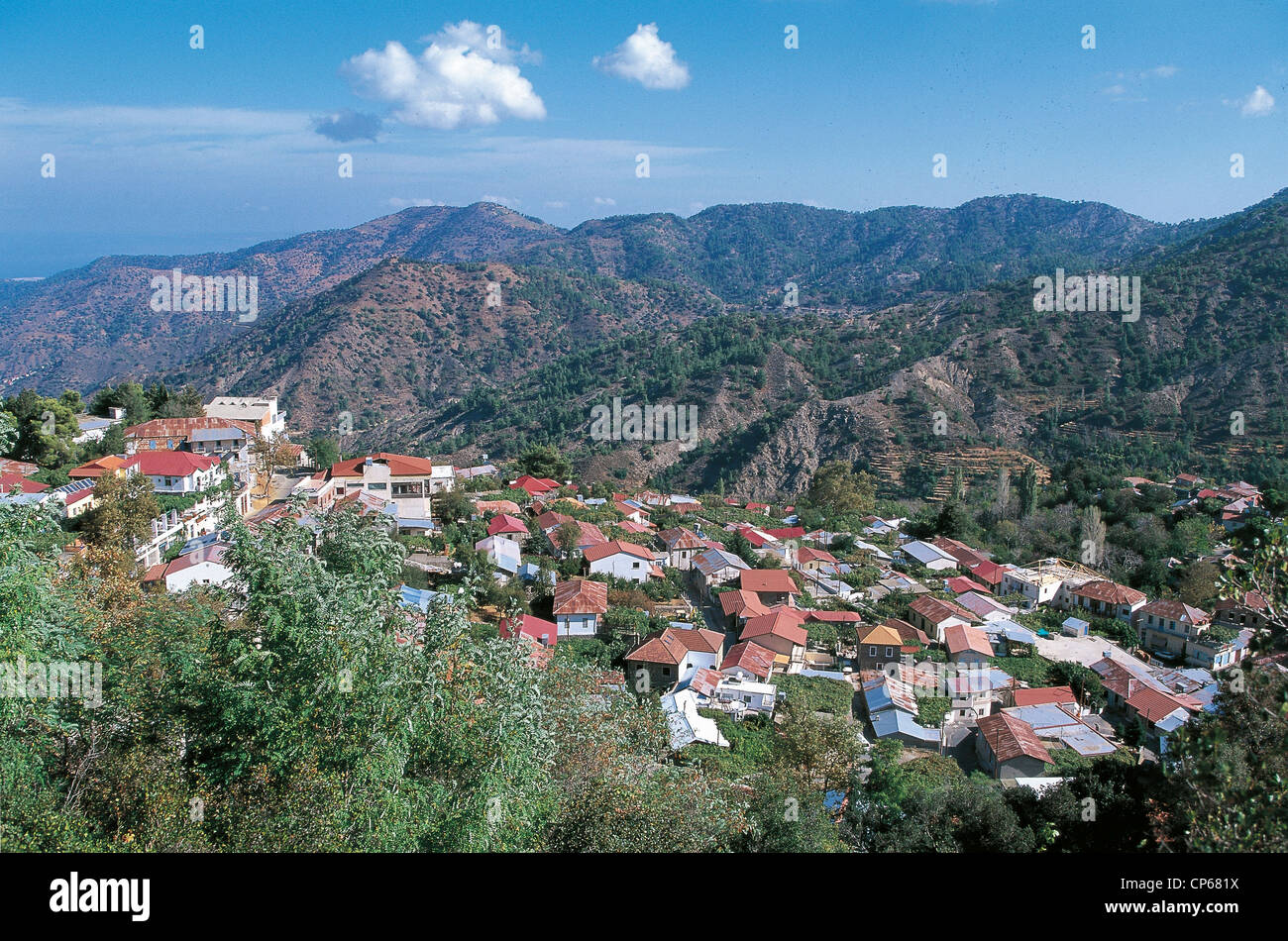 Cyprus - Troodos Mountains - Pedoulas the village Stock Photo - Alamy