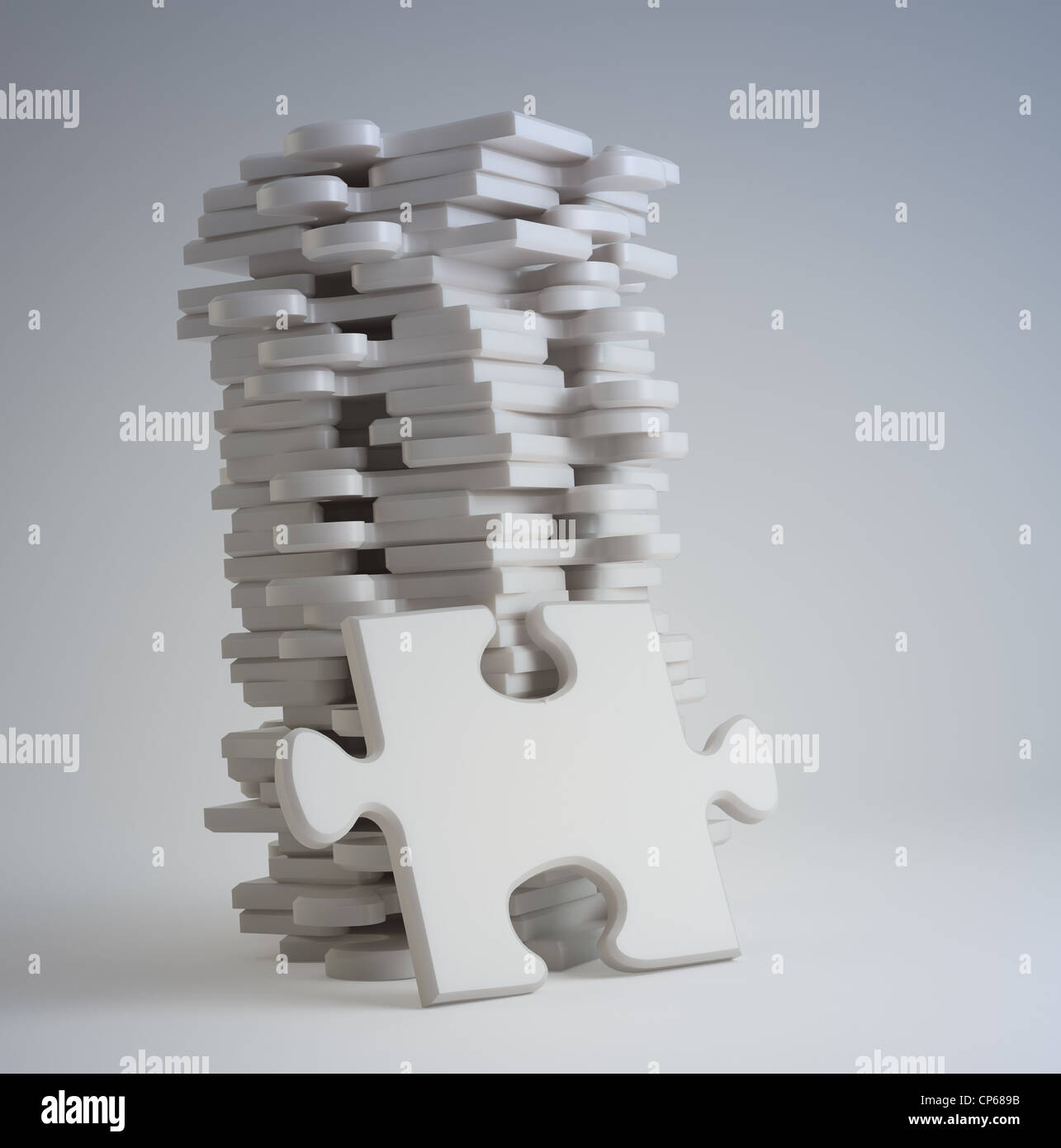 Jigsaw puzzle pieces - conceptual illustration Stock Photo - Alamy