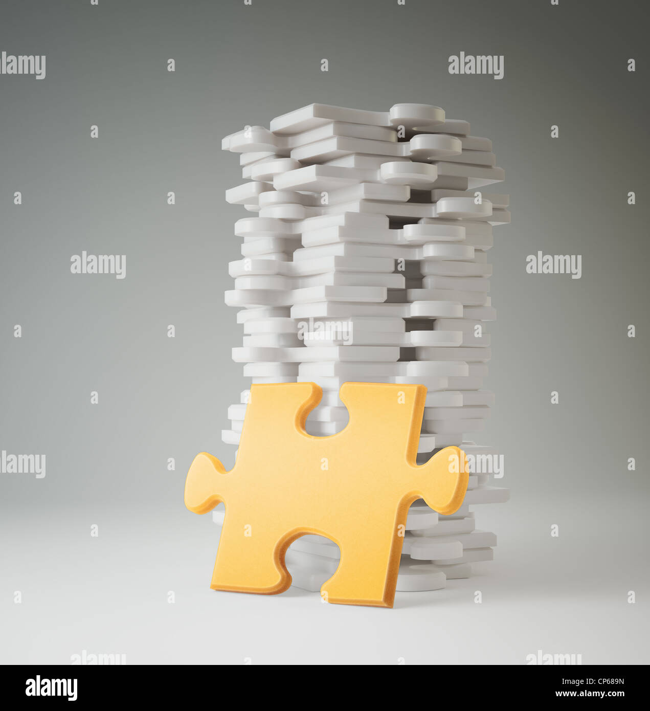Jigsaw puzzle pieces - conceptual illustration Stock Photo - Alamy