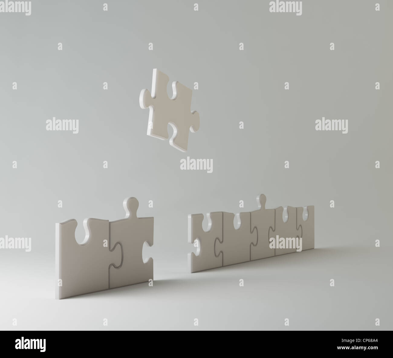 Jigsaw puzzle pieces - conceptual illustration Stock Photo - Alamy