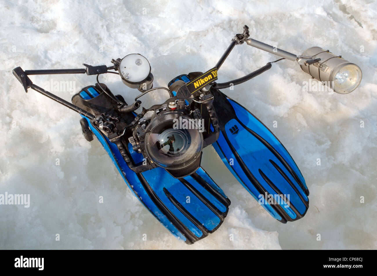 Diver's equipment, for subglacial diving, ice diving, in the frozen ...