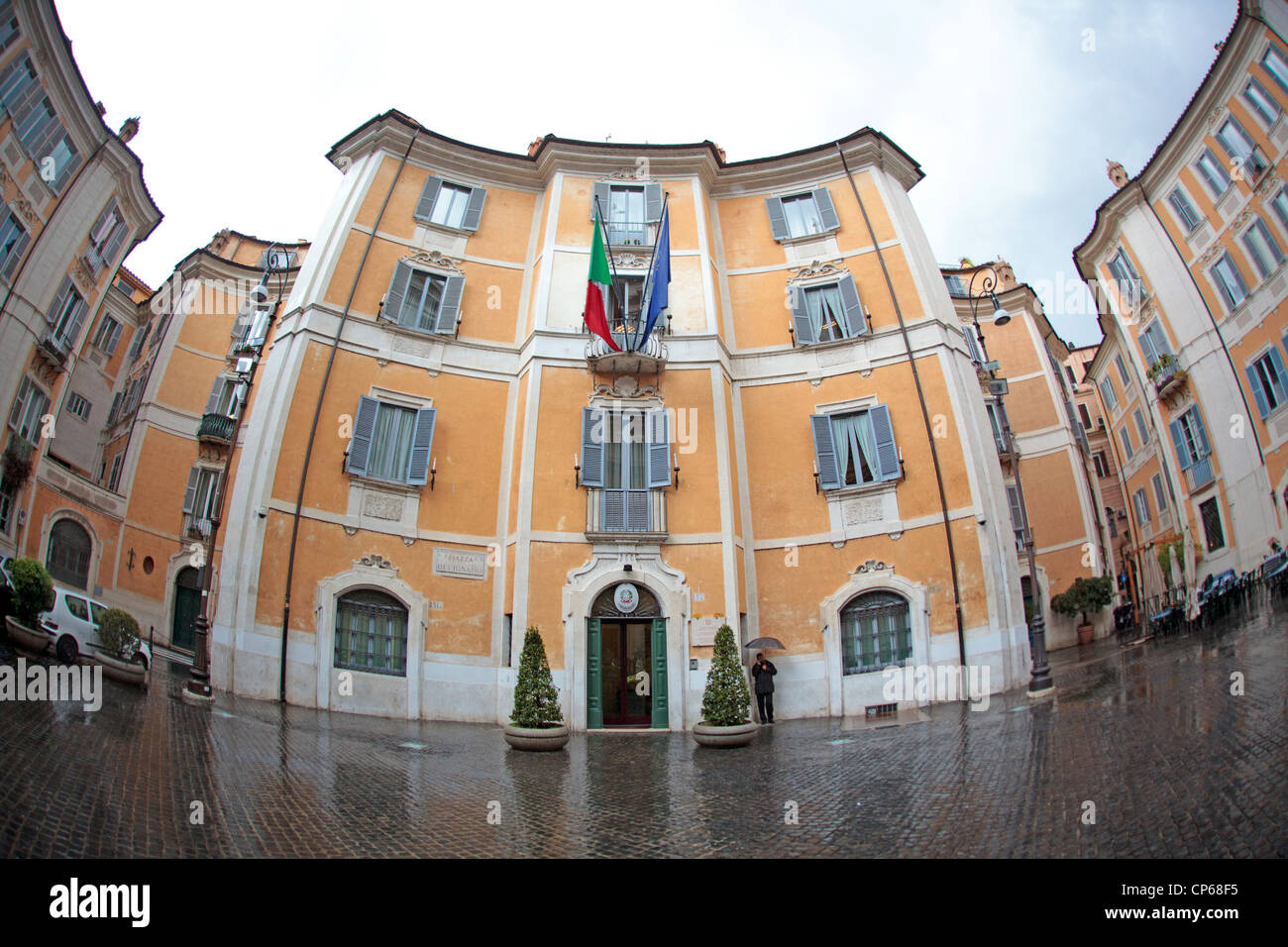 A fine Carabinieri building in Rome. National Military police of Italy ...