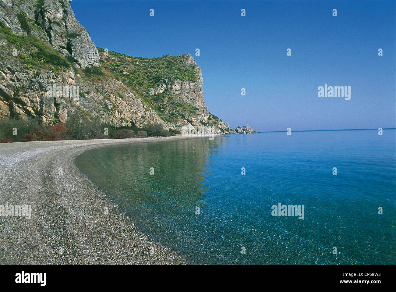 SICILY NATURE RESERVE Marinello lakes Tindari beaches and cliffs Stock ...