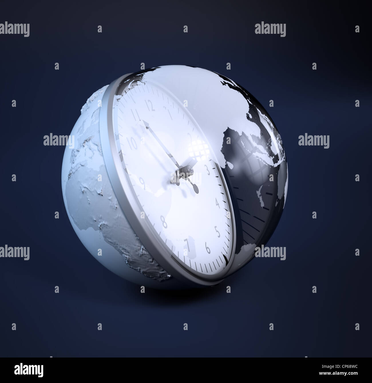 World time concept 3D illustration Stock Photo - Alamy