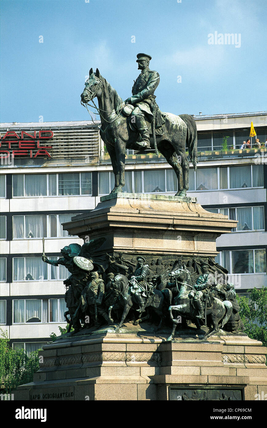 Bulgaria - Sofia. Equestrian statue of Czar Alexander II Stock Photo ...