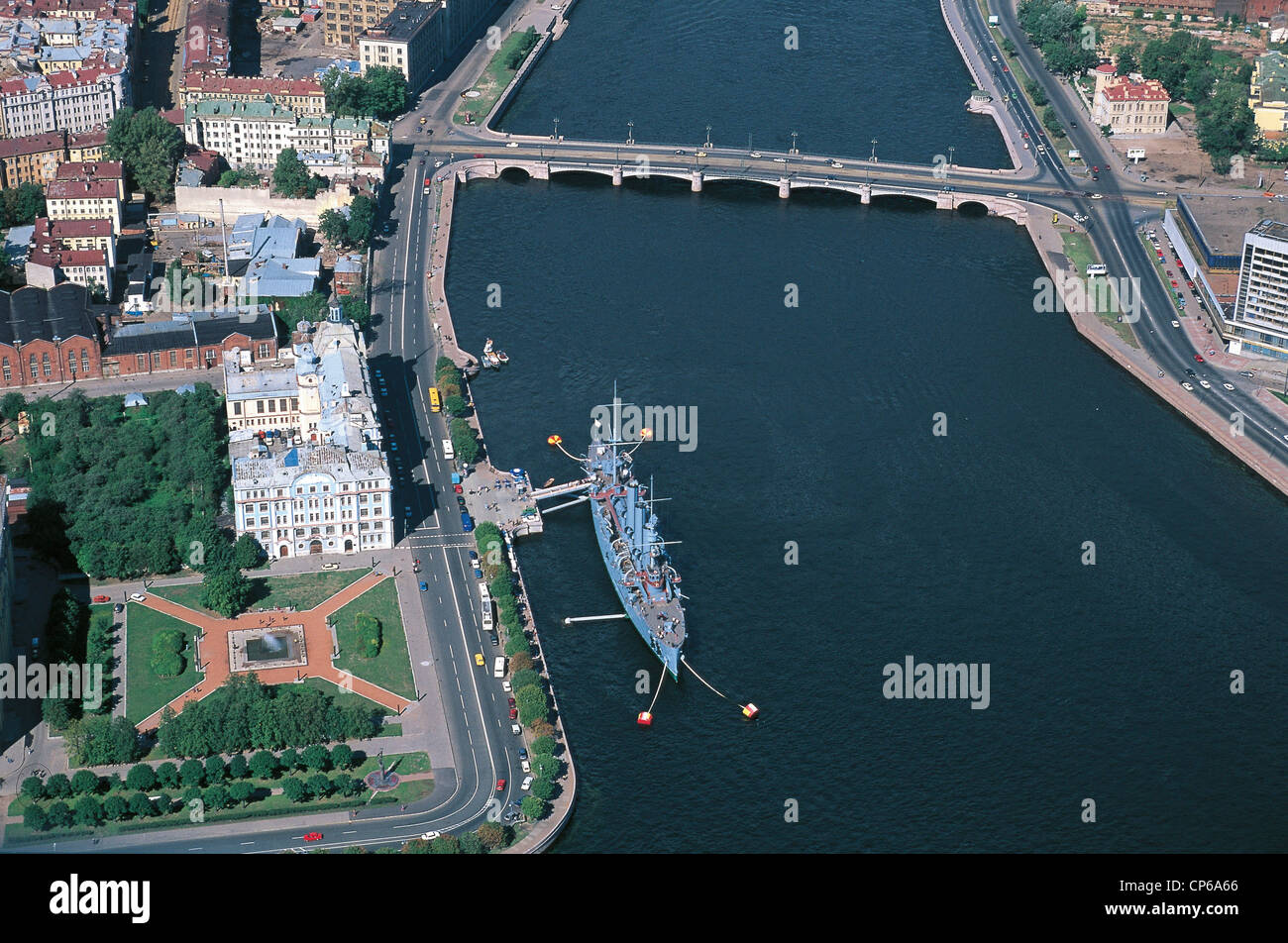 Russia - St. Petersburg - Cruiser Aurora (Avrora Krejser, 1900) on the ...