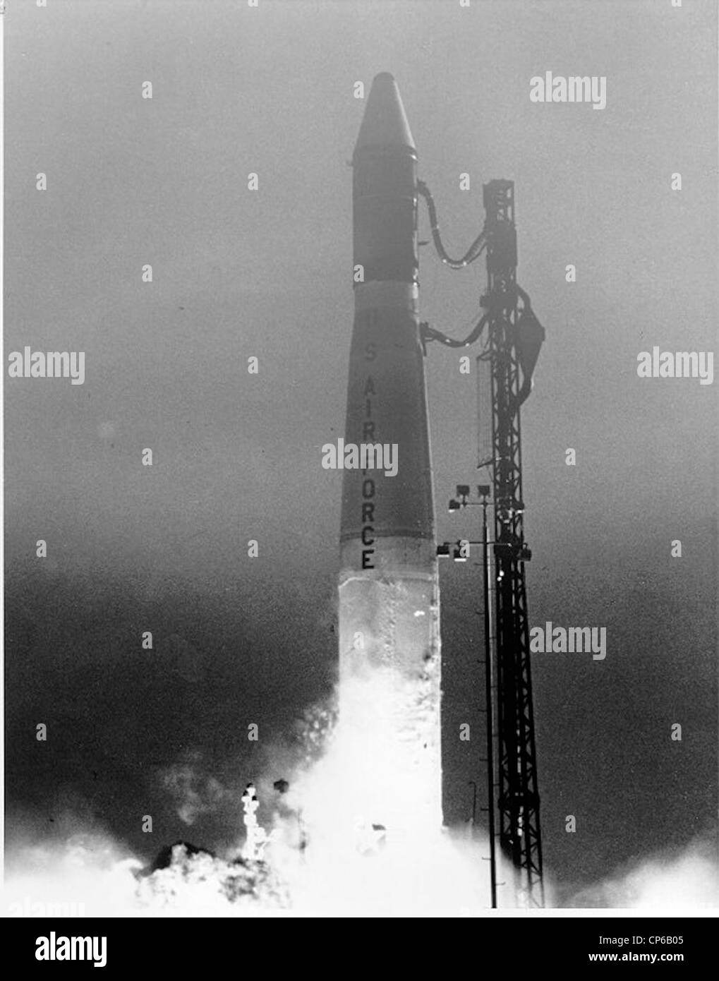 Thor dsv 2u rocket launch with a dmsp 5d f5 satellite hi-res stock ...