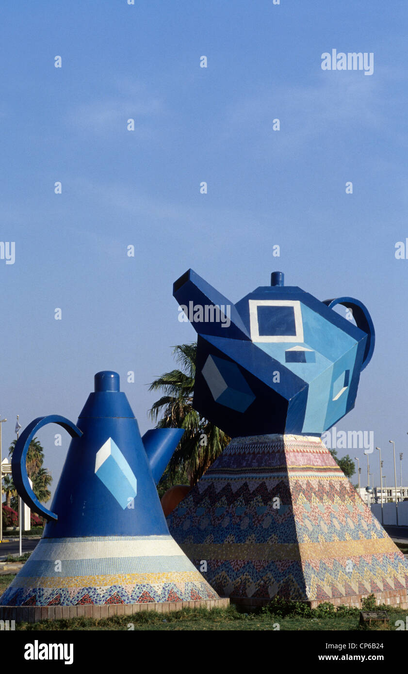 Saudi Arabia, Jeddah, tea pot sculpture along the Jeddah corniche Stock ...