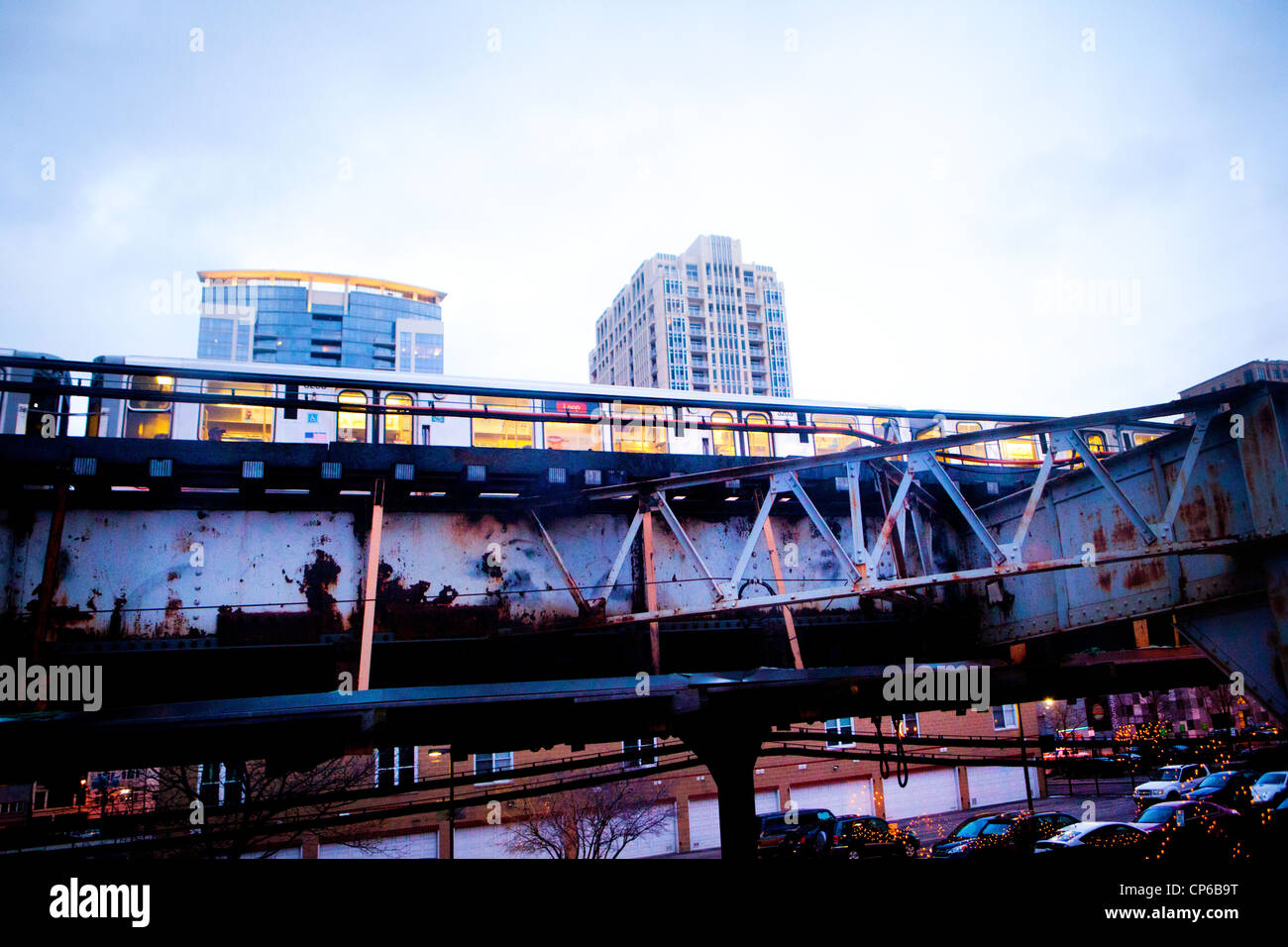 CHICAGO SOUTH LOOP EL TRAIN Stock Photo - Alamy