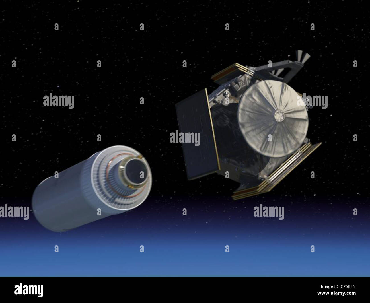 NASA's Juno spacecraft separates from the Centaur upper stage as the ...