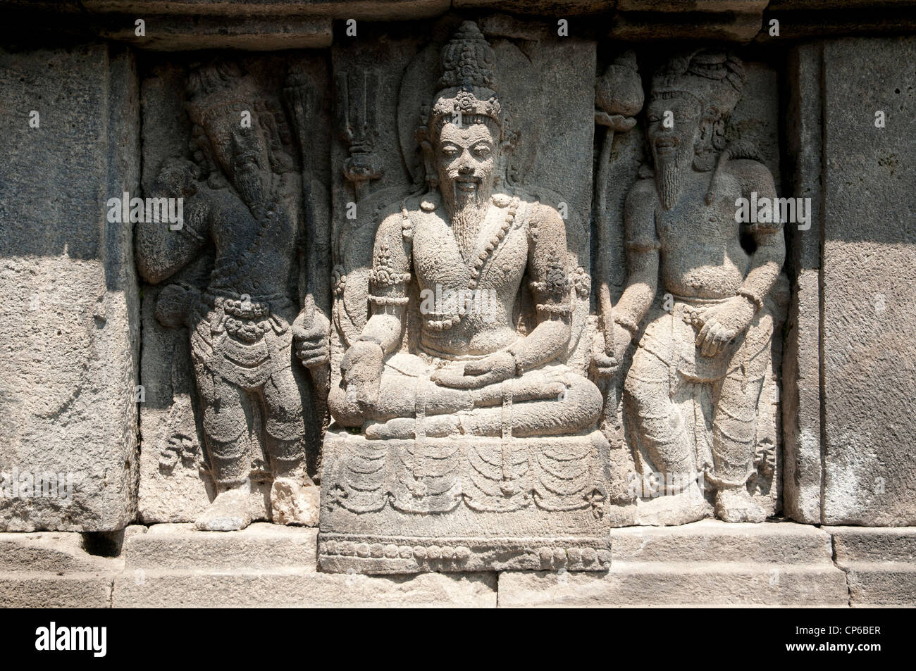Stone carvings details in Prambanan Temple, Indonesia Stock Photo - Alamy