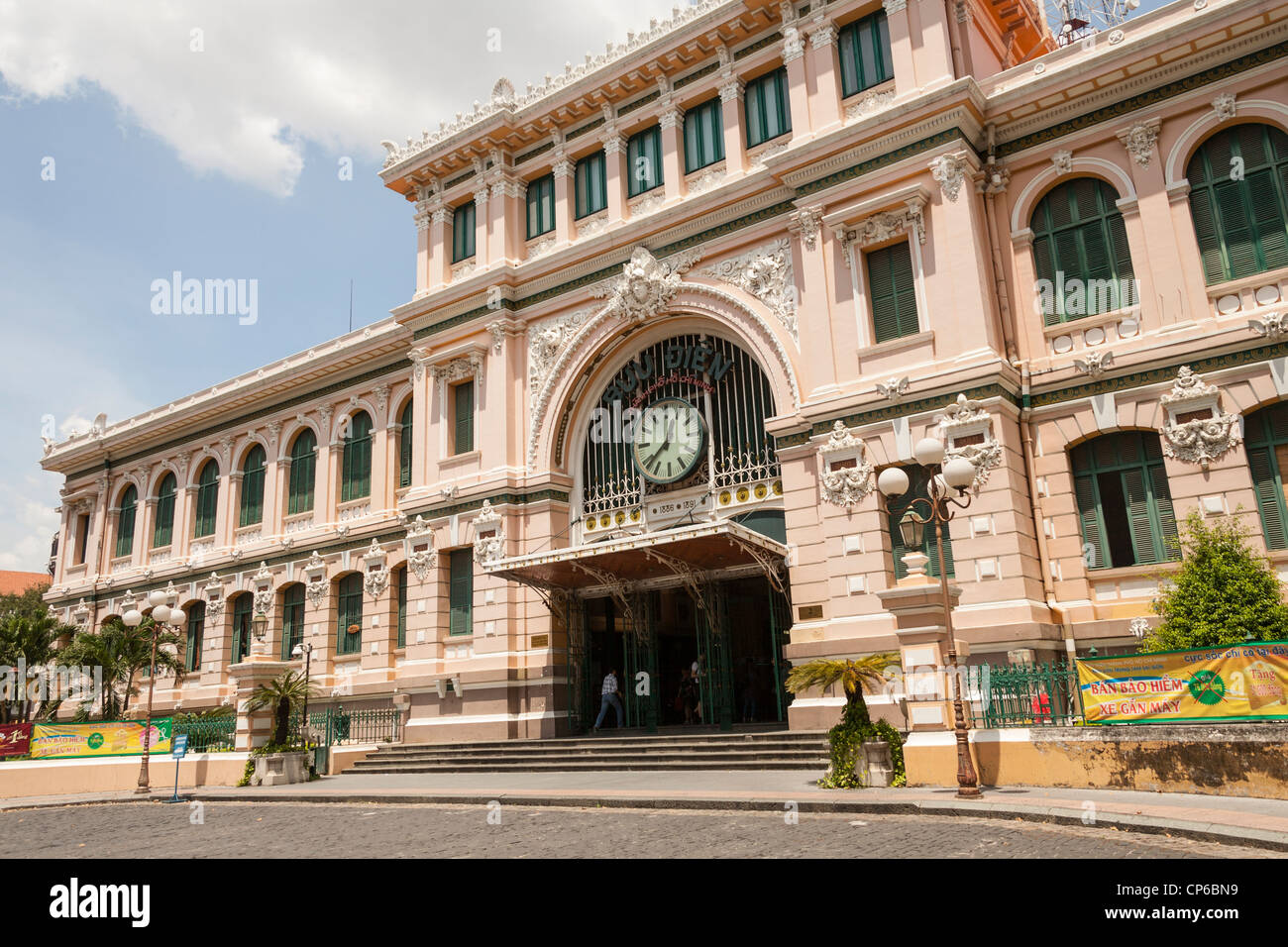 The Central Post Office, Ho Chi Minh City, (Saigon), Vietnam Stock ...