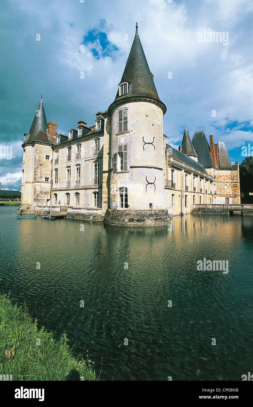 France Normandy Chateau D'Or Low Castle Corner Southwest Stock Photo ...