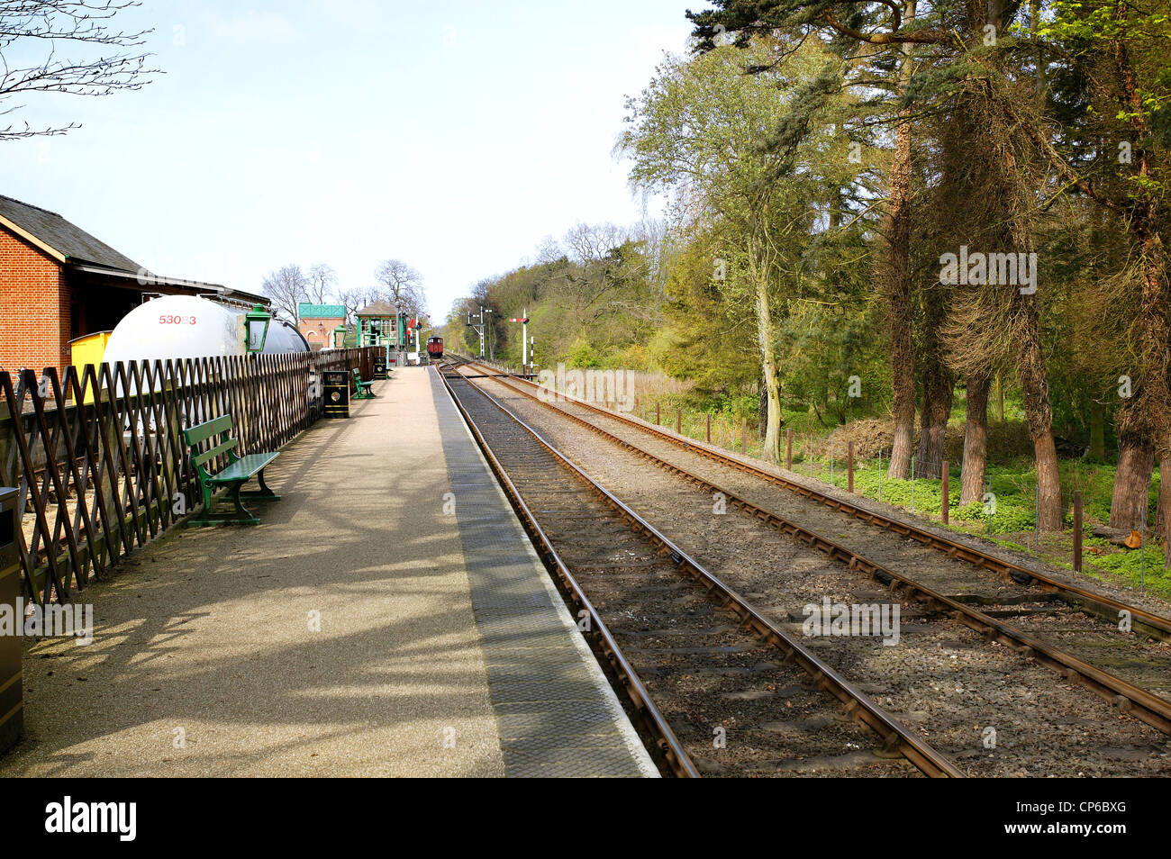 A "Diesel Train" standing at "Holt Station" on the "North Norfolk ...