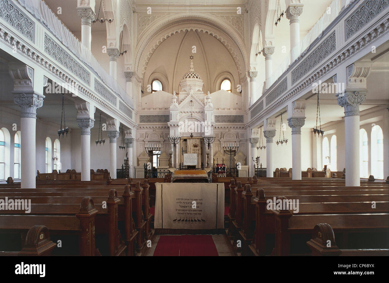 Romania - District of Brasov - Brasov. Interior of the Synagogue Stock ...