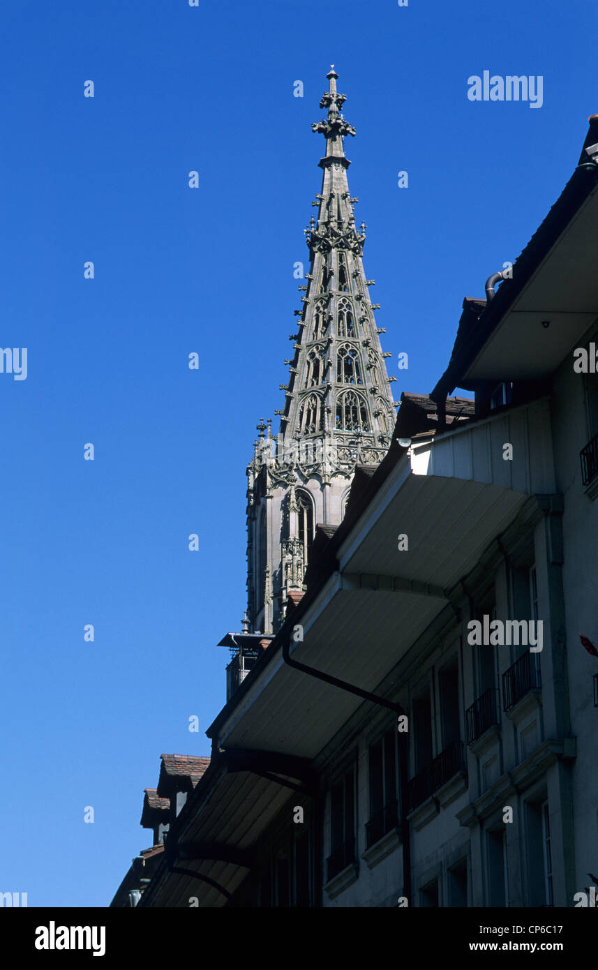Switzerland, Bern the Cathedral tower Stock Photo - Alamy