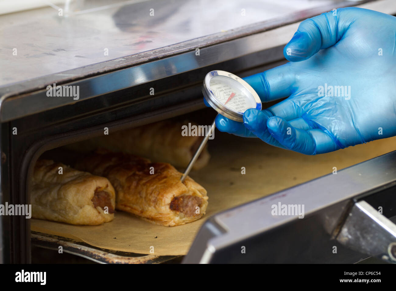 Temperature taken of Hot food before being sold to the public in ...