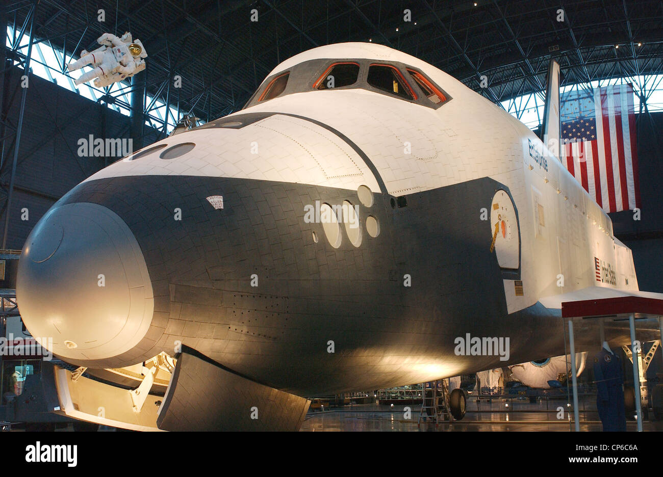 The Space Shuttle Enterprise, the first prototype of NASA's shuttle program, is displayed at the ...