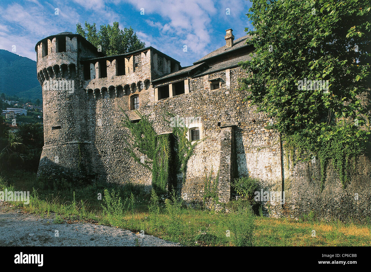 Switzerland Canton Ticino Locarno VISCONTI CASTLE EXTERIOR Stock Photo ...