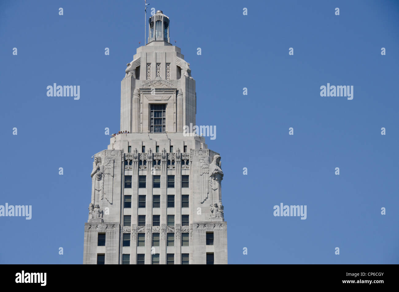 Louisiana, Baton Rouge. Louisiana State Capitol building. The 34-story ...