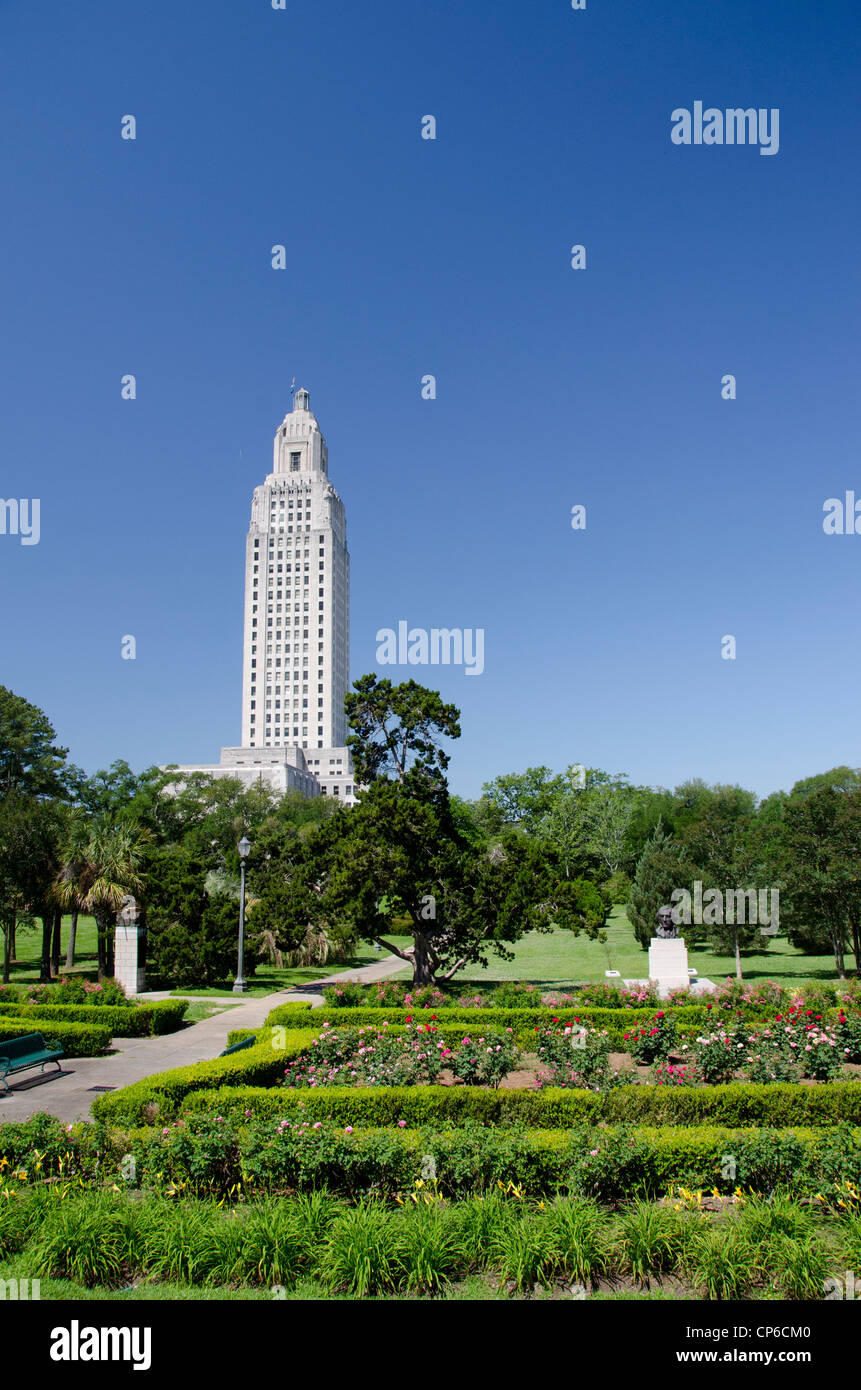 Louisiana, Baton Rouge. Louisiana State Capitol building. The 34-story ...