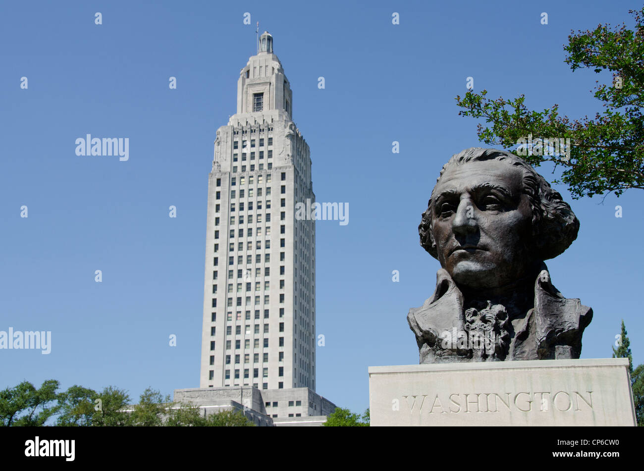 Louisiana, Baton Rouge. Louisiana State Capitol building. The 34-story ...