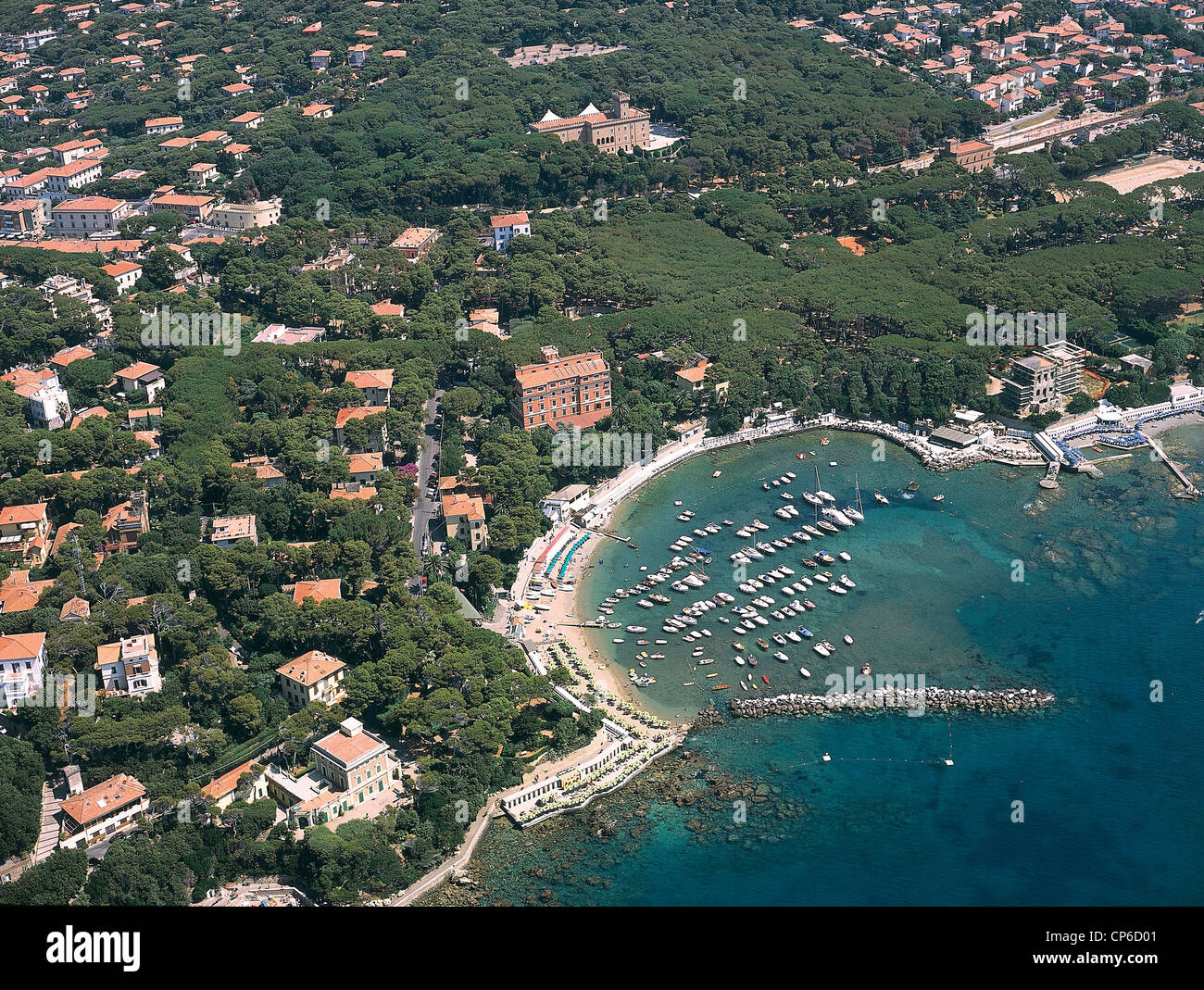 Tuscany - Castiglioncello (Li). Aerial view Stock Photo - Alamy