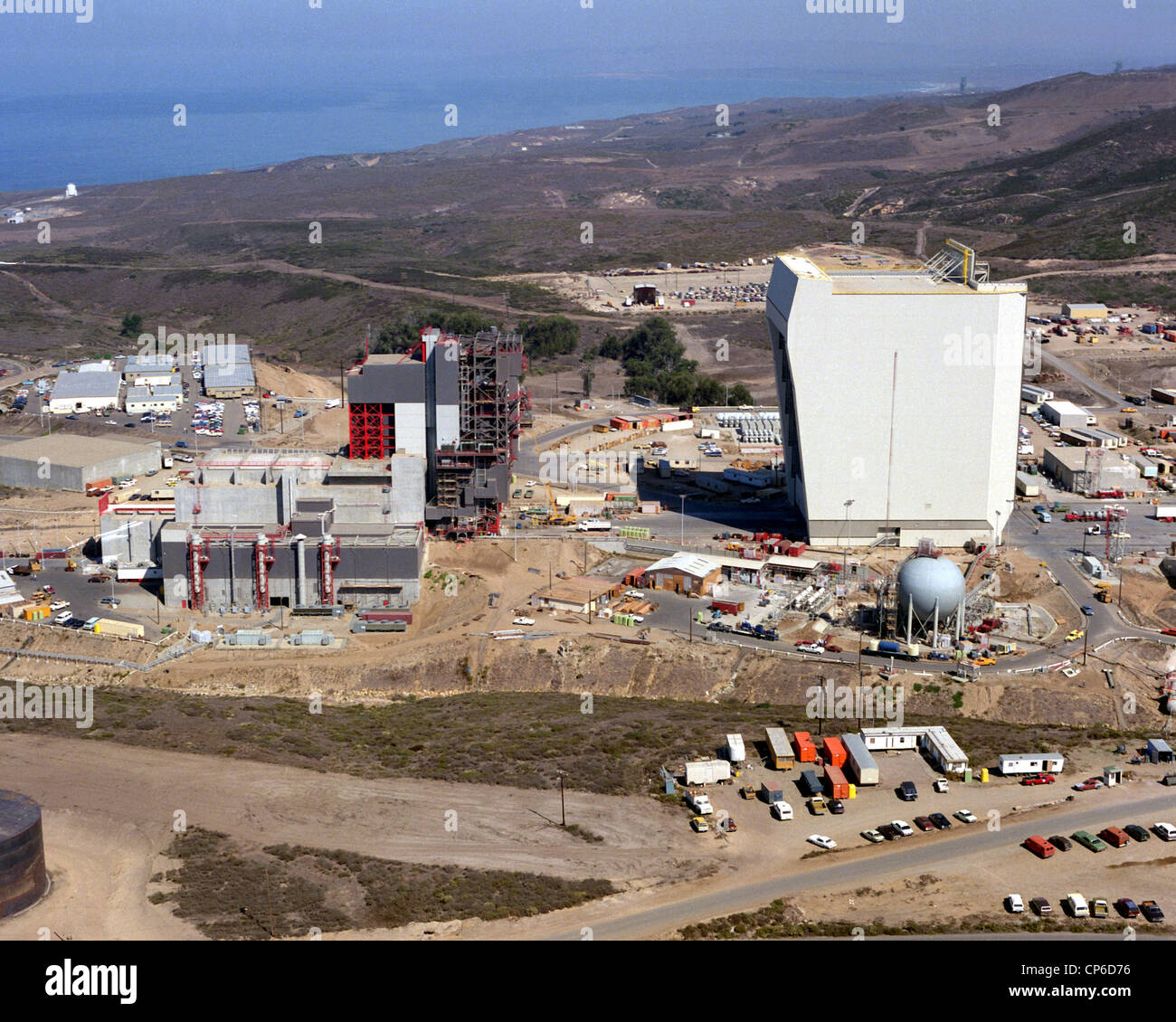 SLC-6 at Vandenberg Space Force Base is shown from the air ...