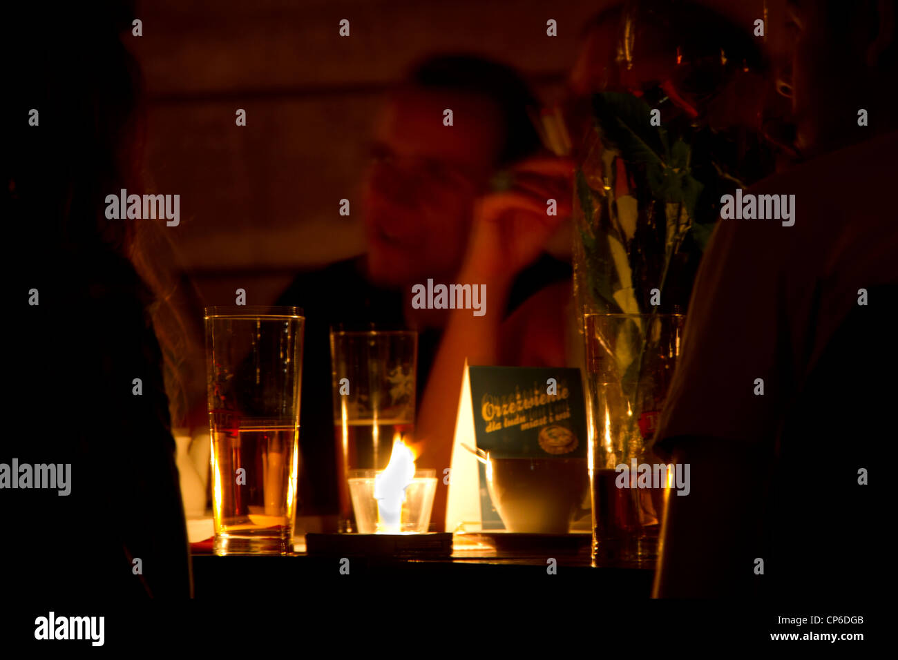 People drinking in a bar in Krakow, Poland Stock Photo - Alamy