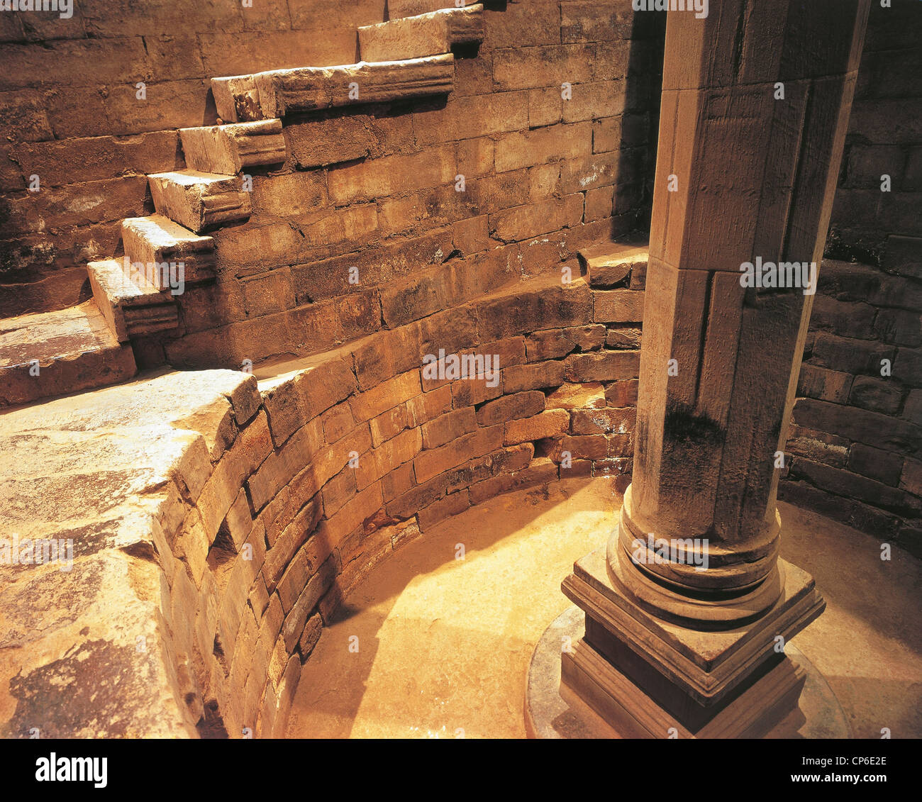 EGYPT CAIRO ISLAND RODA nilometer INTERNAL DETAIL octagonal column 715 ...