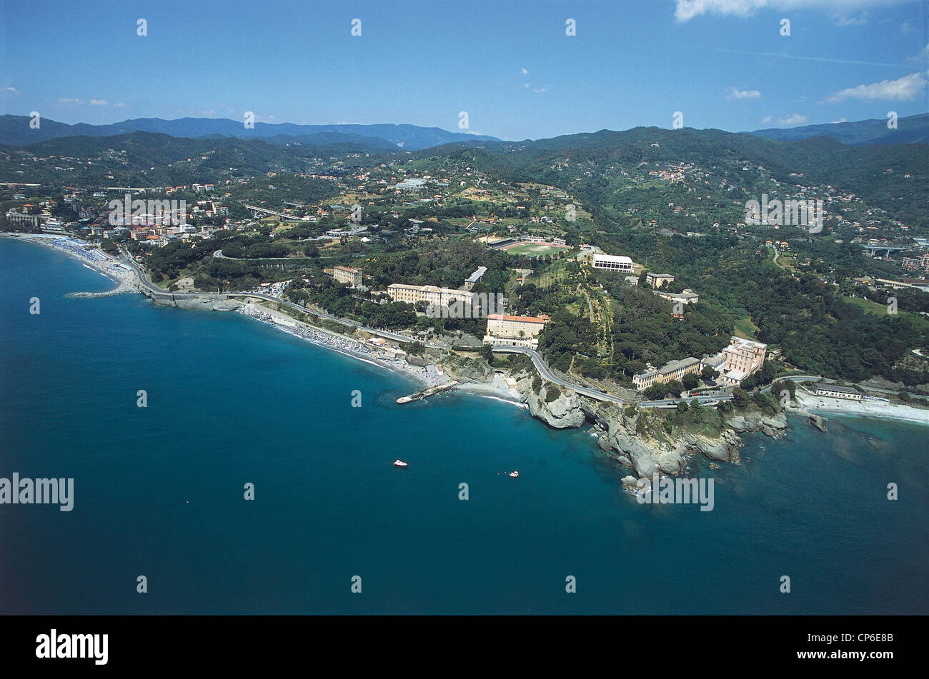 Liguria Varazze Aerial View Stock Photo - Alamy