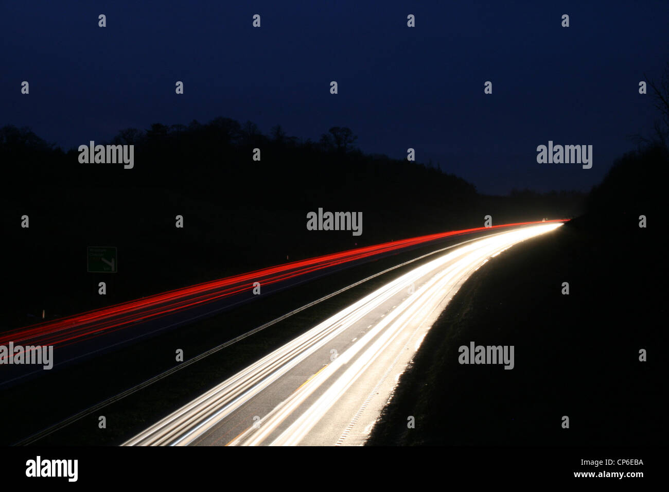 Road Light Trails Stock Photo - Alamy