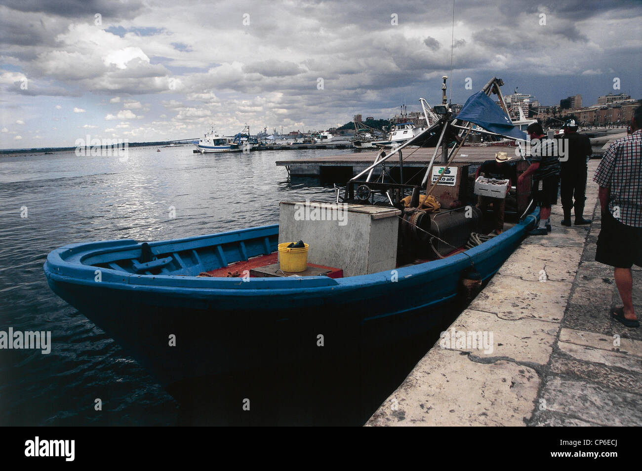 Puglia - Taranto, Mare Piccolo. Boat Stock Photo - Alamy
