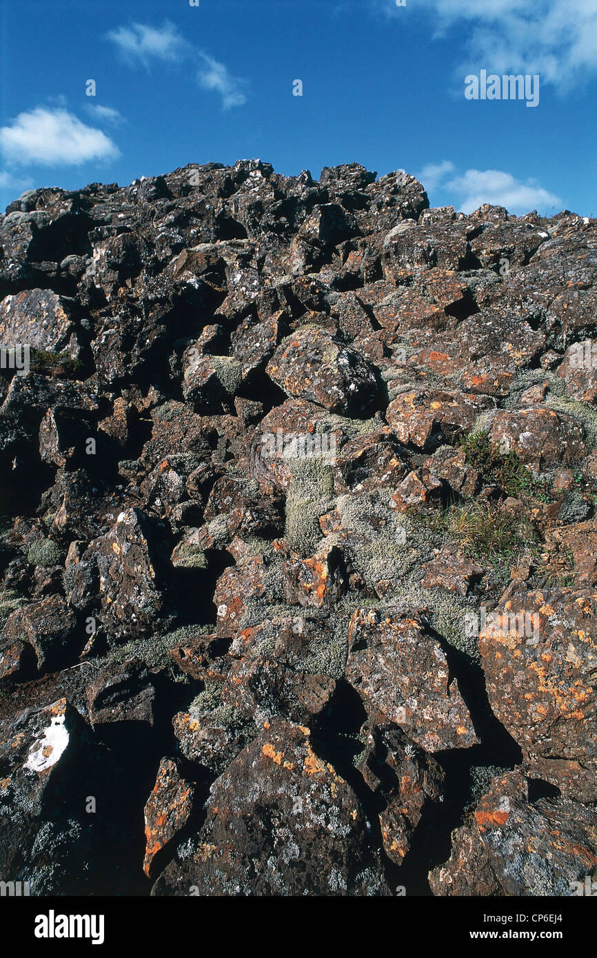 Iceland - Arnessysla - Thingvellir. Volcanic rocks of the fault ...