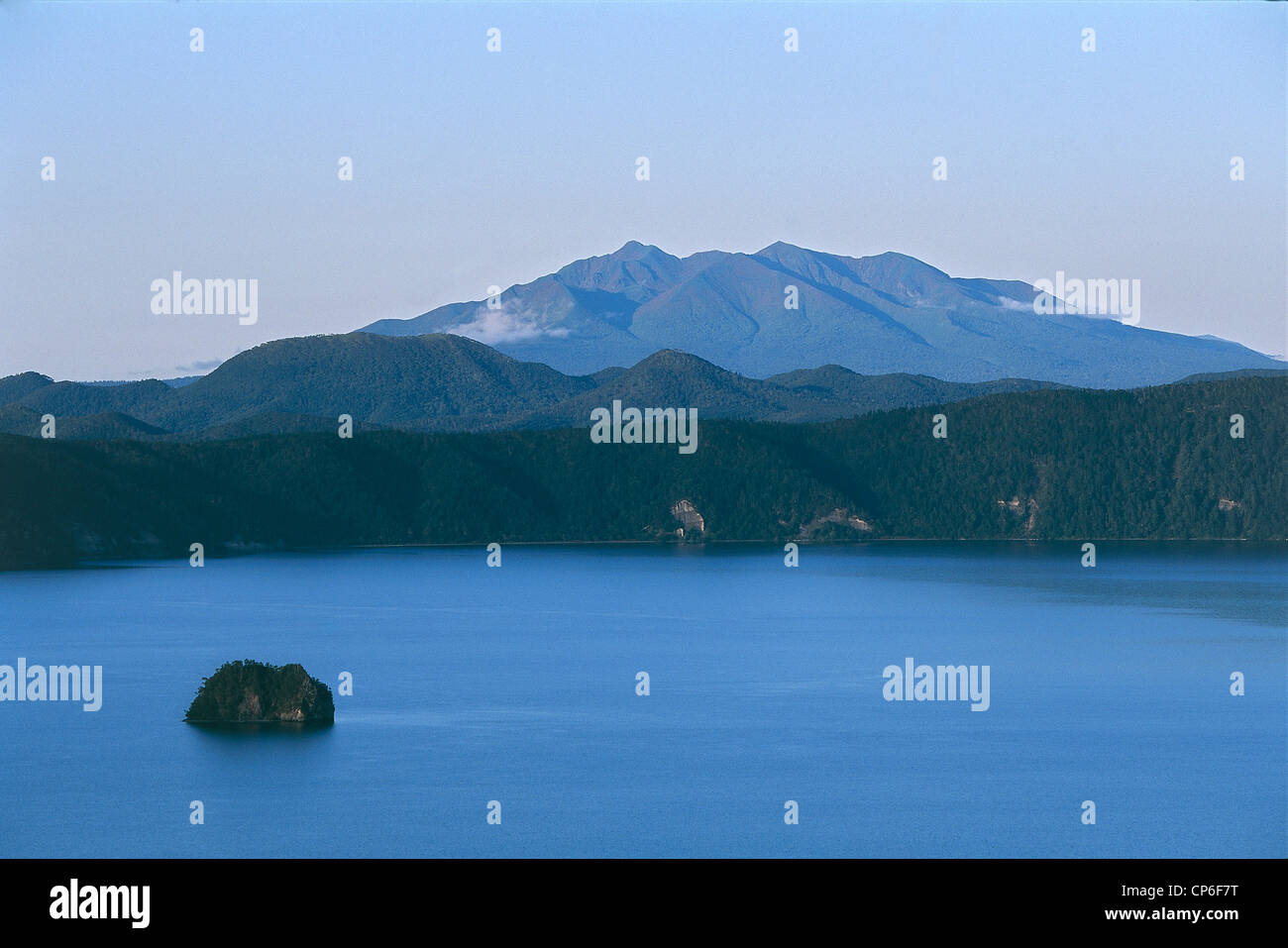 Japan - Hokkaido. Akan National Park, Lake Mashu (Mashu-ko Stock Photo ...