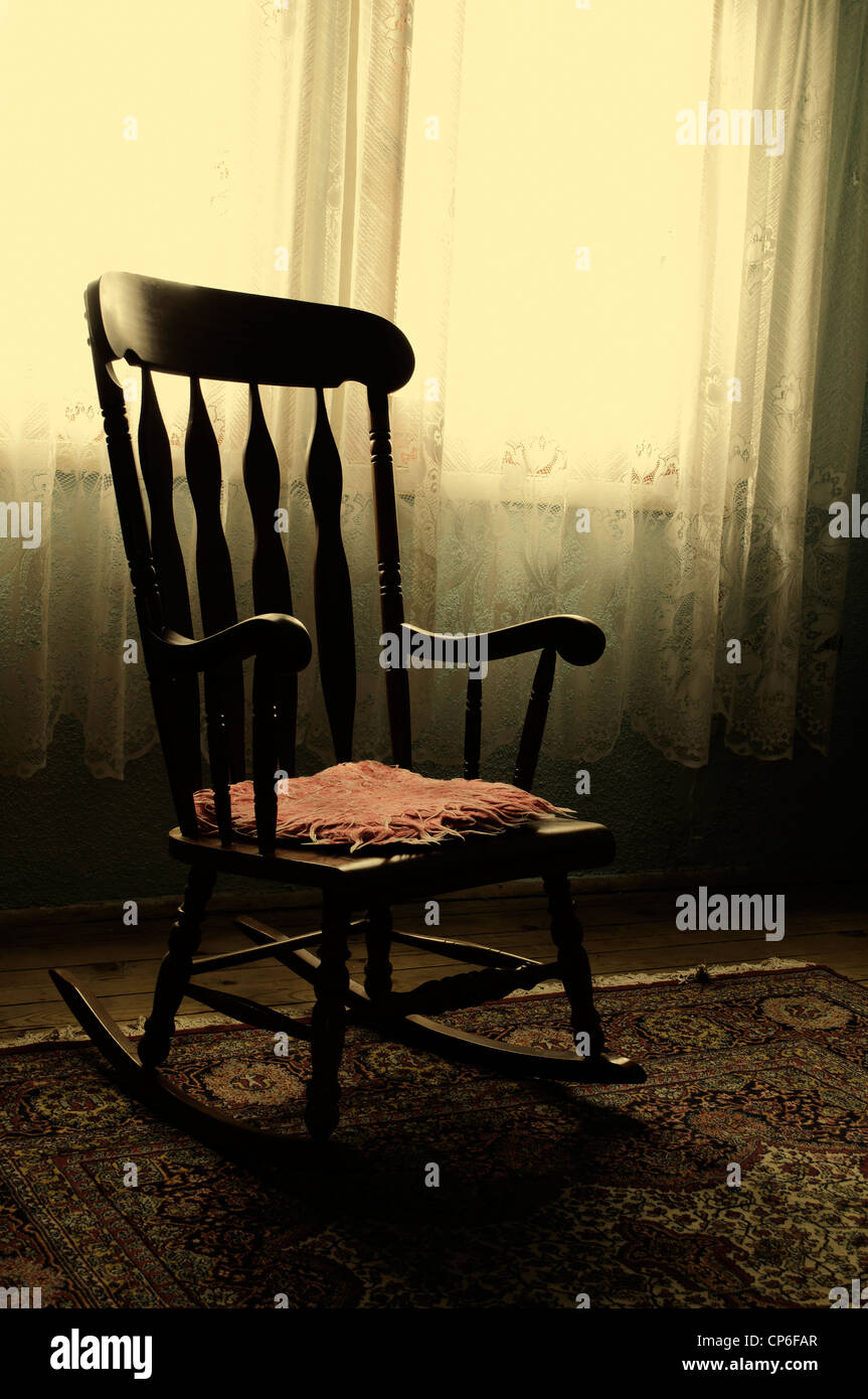 Rocking chair window hi-res stock photography and images - Alamy