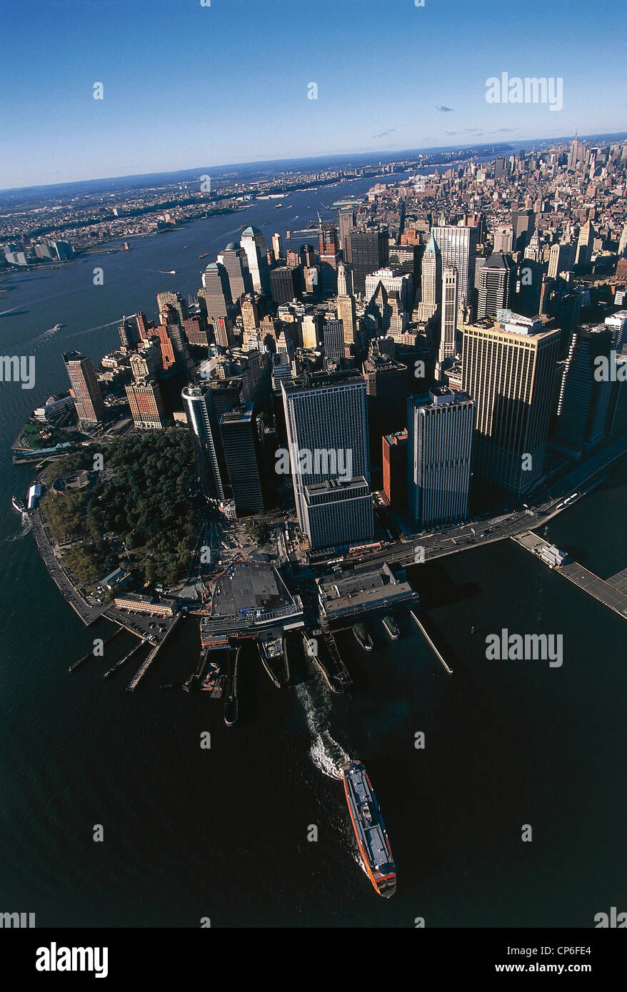 United States of America - New York, Lower Manhattan. Aerial View Stock ...