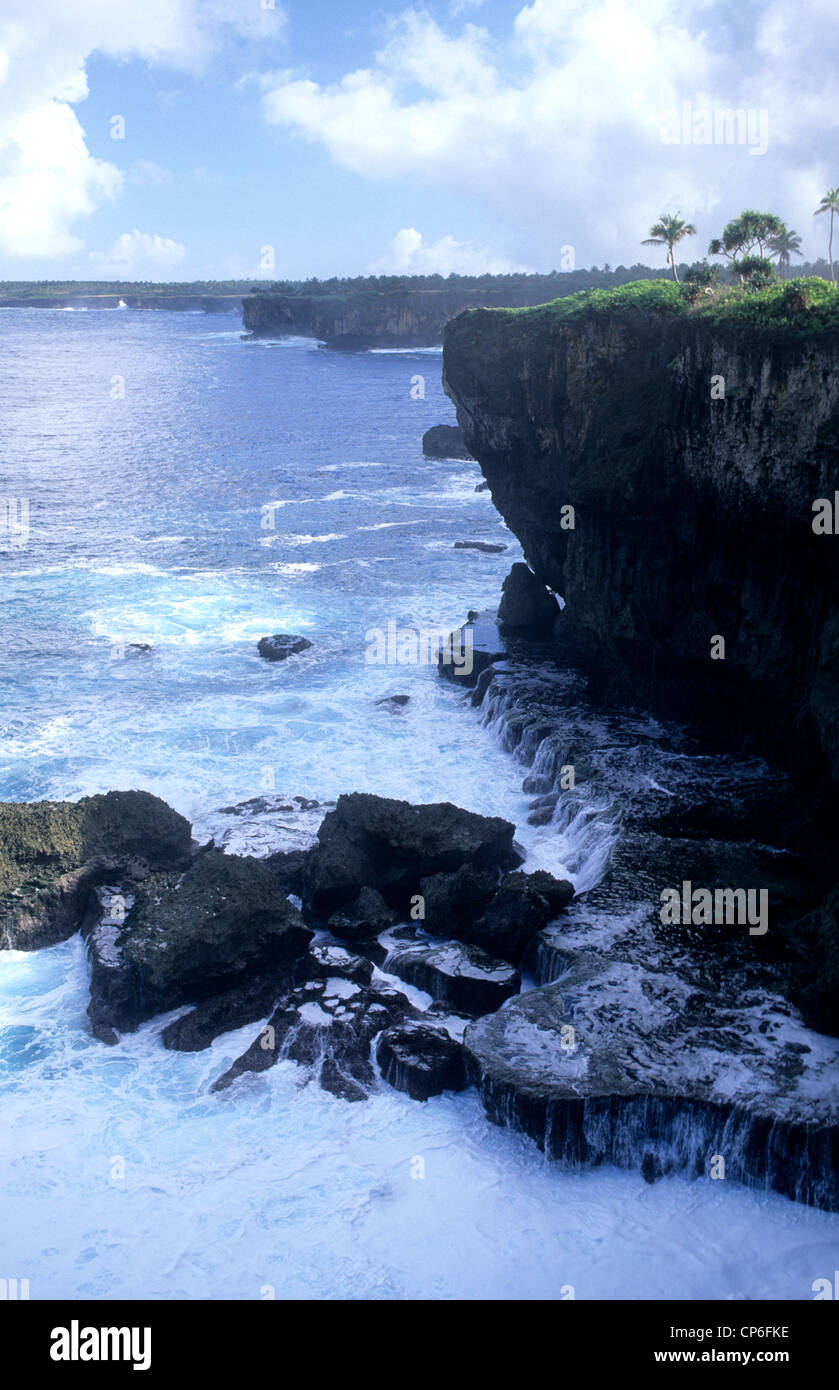 Tonga, South Pacific, Tongatapu, coastal scenery along the South Coast ...