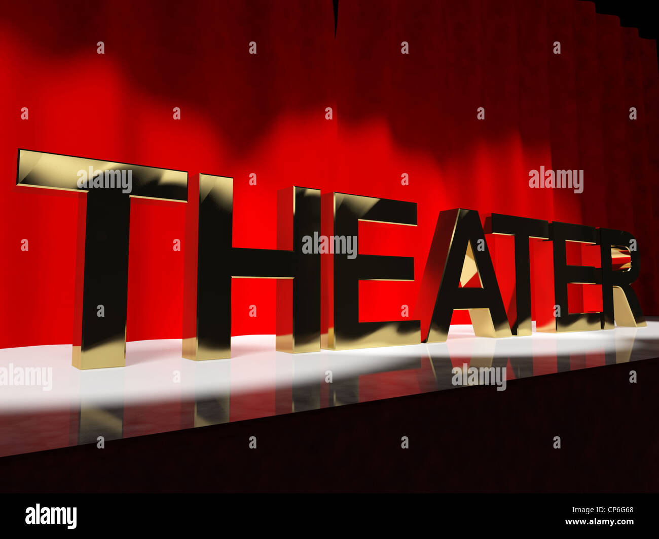 Theater Word On Stage Representing Broadway The West End Or Acting ...